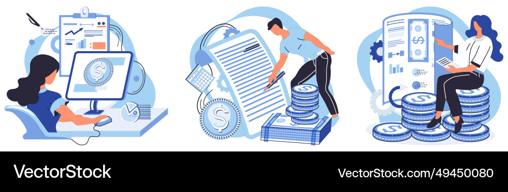 Financial accounting Royalty Free Vector Image