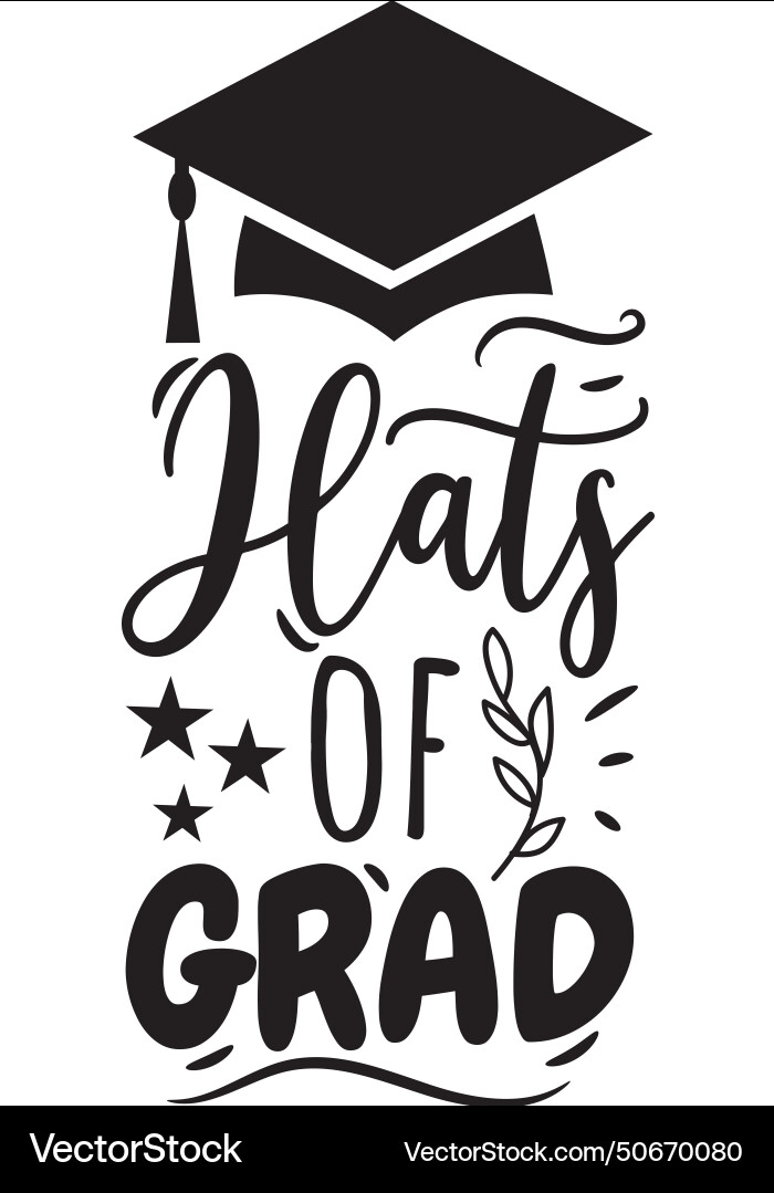Hats of grad design on white background Royalty Free Vector