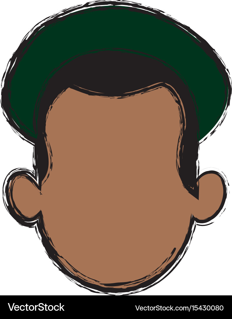 Head man character profile people design Vector Image