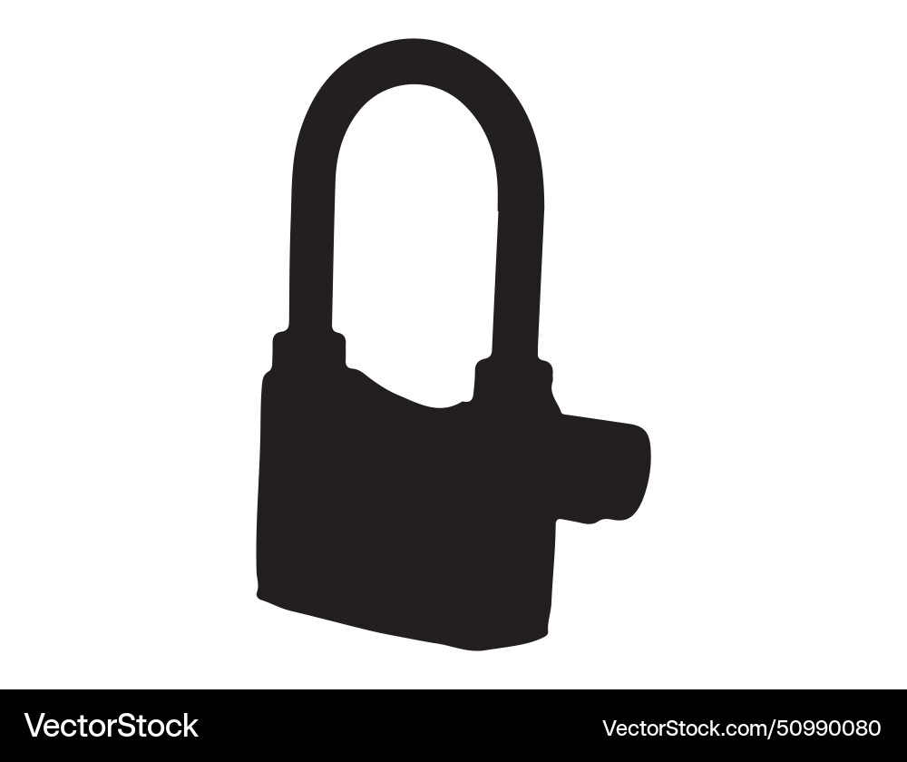 Lock silhouette art Royalty Free Vector Image - VectorStock