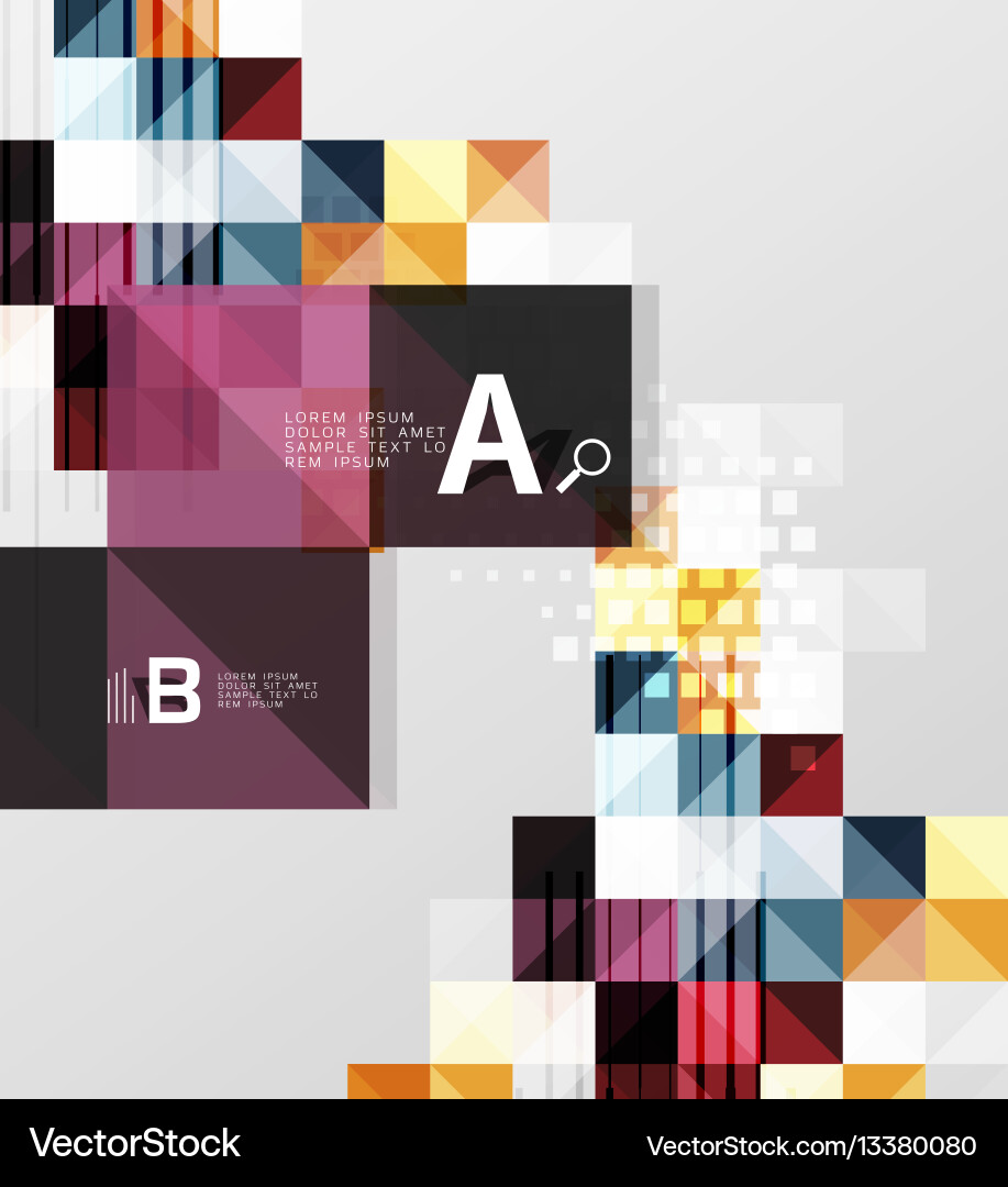 Modern geometrical square banner minimalistic Vector Image