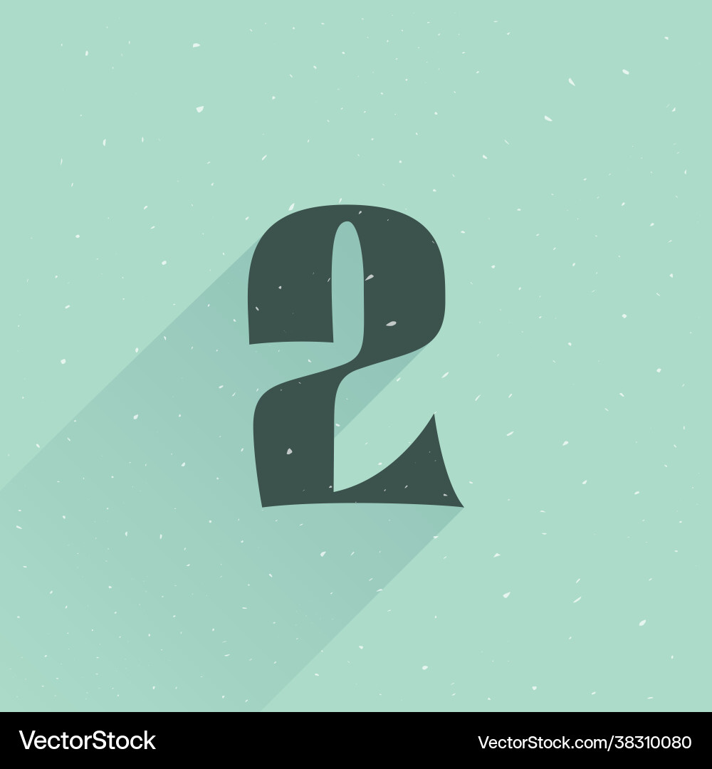 Number two logo for your fun and happy design Vector Image