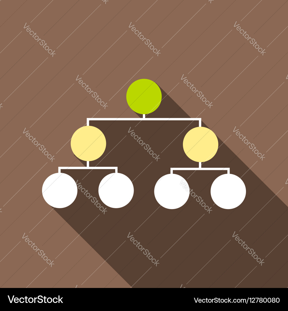 Organization chart infographic icon cartoon style Vector Image