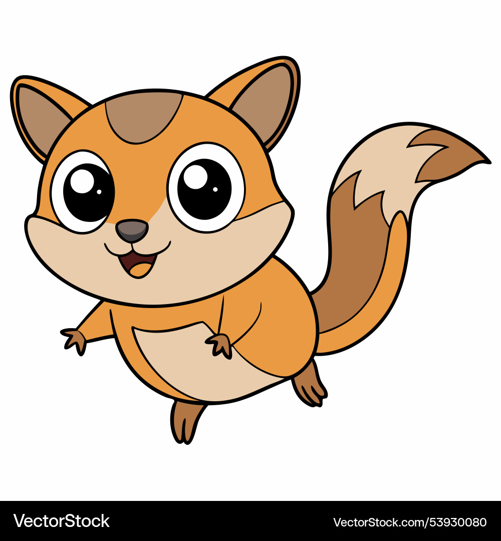 Rodents animal flat on white background Royalty Free Vector