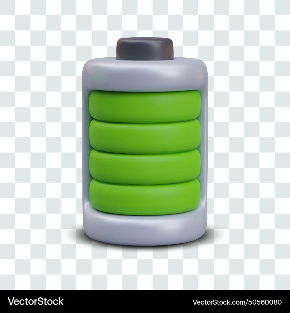Round battery with full charge modern Royalty Free Vector
