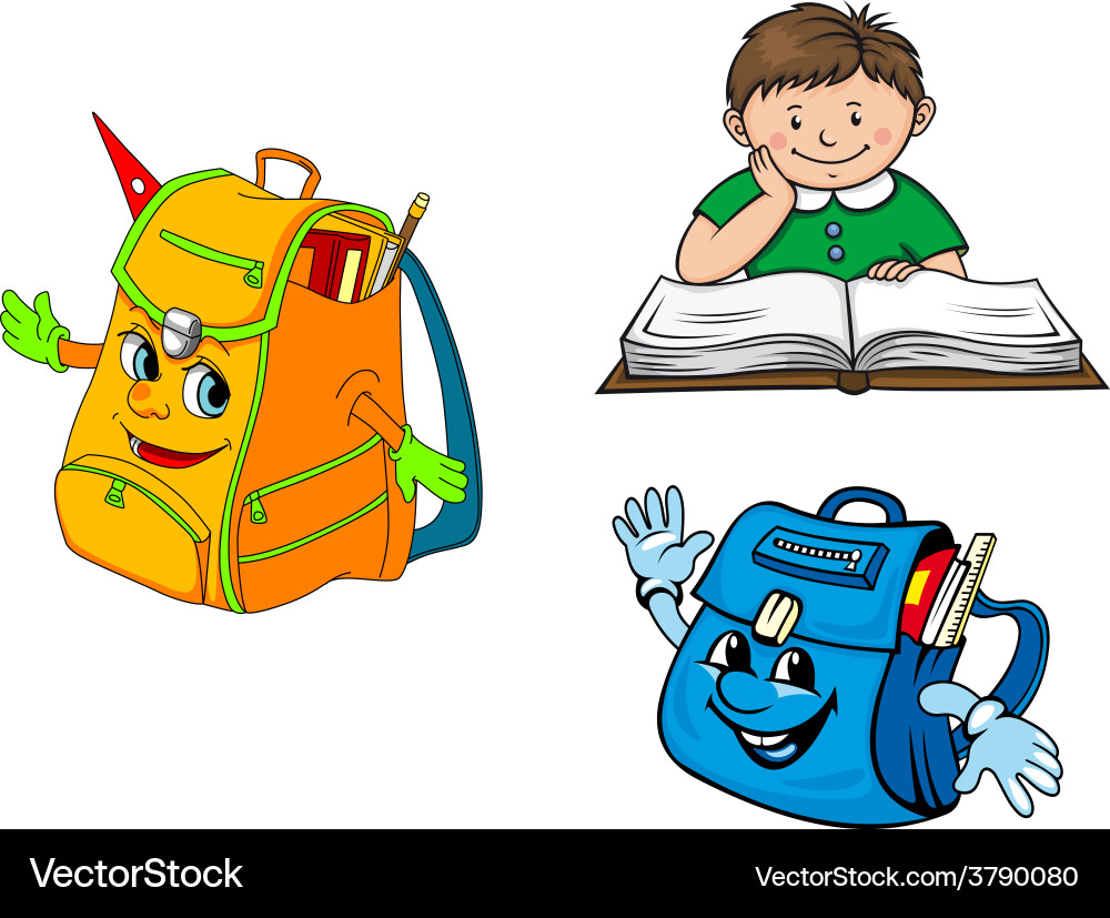 Schoolboy Icons - Education Set Royalty Free Vector Image