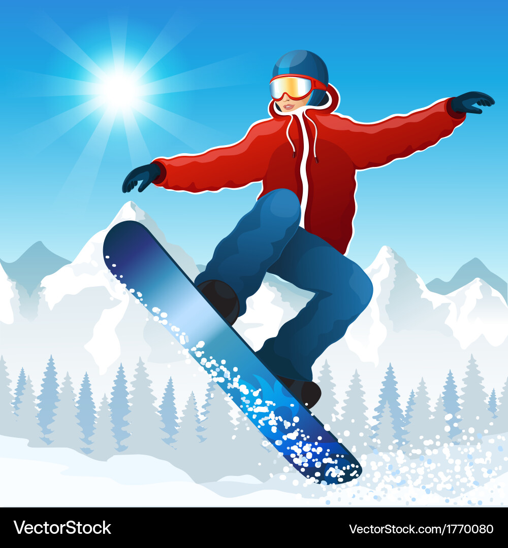 Snowboarding Royalty Free Vector Image - VectorStock