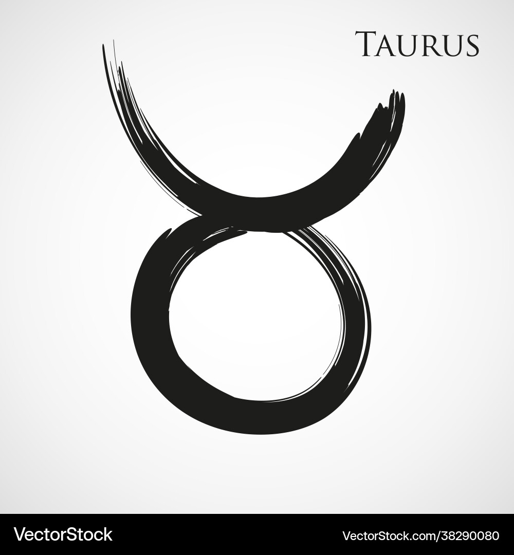 Taurus zodiac symbol isolated on white background Vector Image