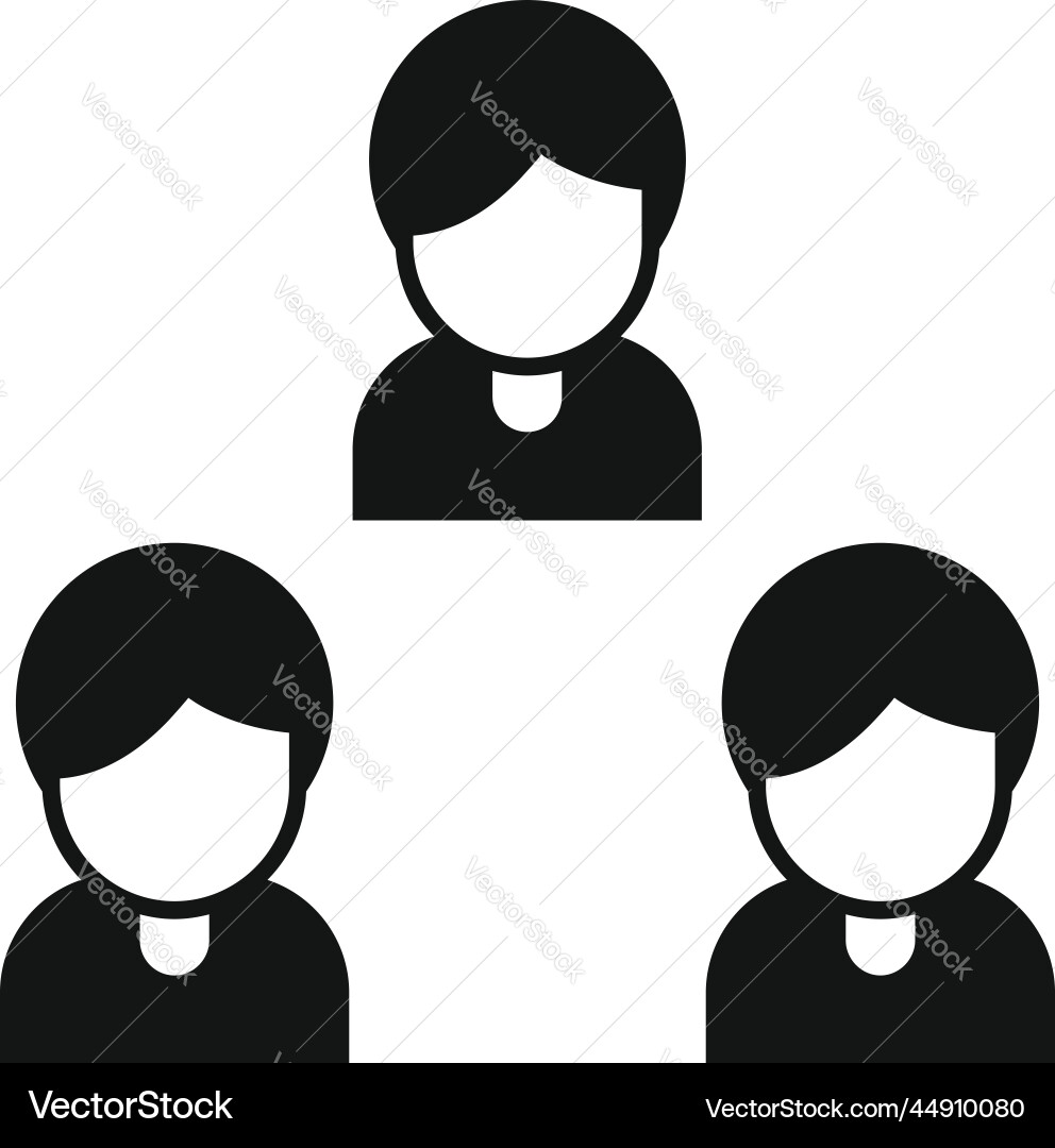 Teamwork icon simple business people Royalty Free Vector