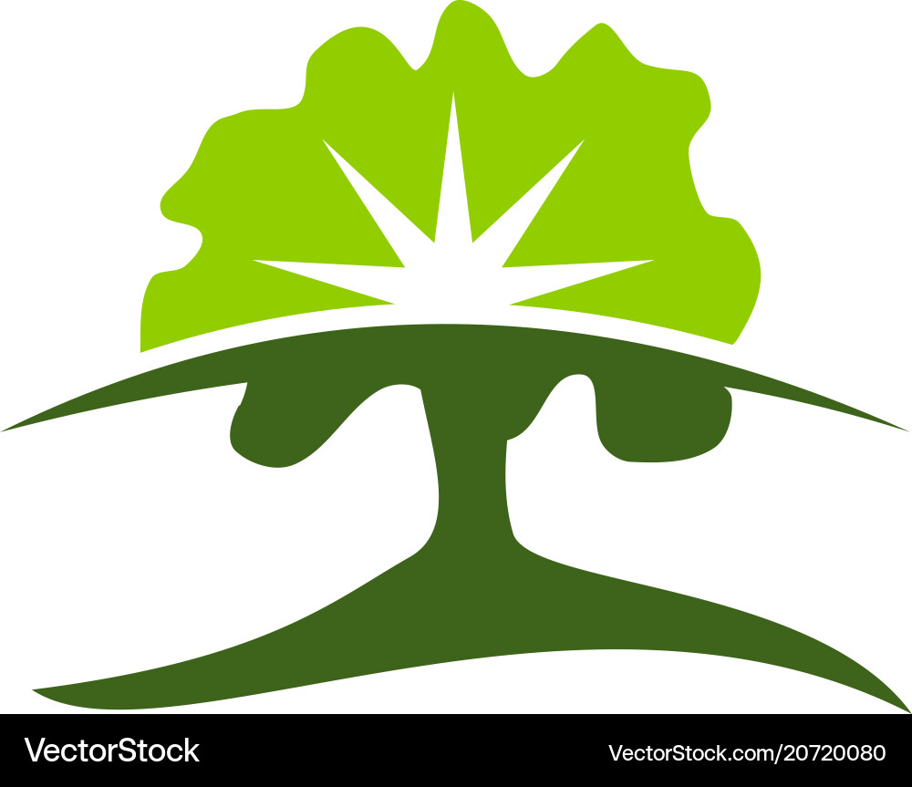 Tree conservation template Royalty Free Vector Image