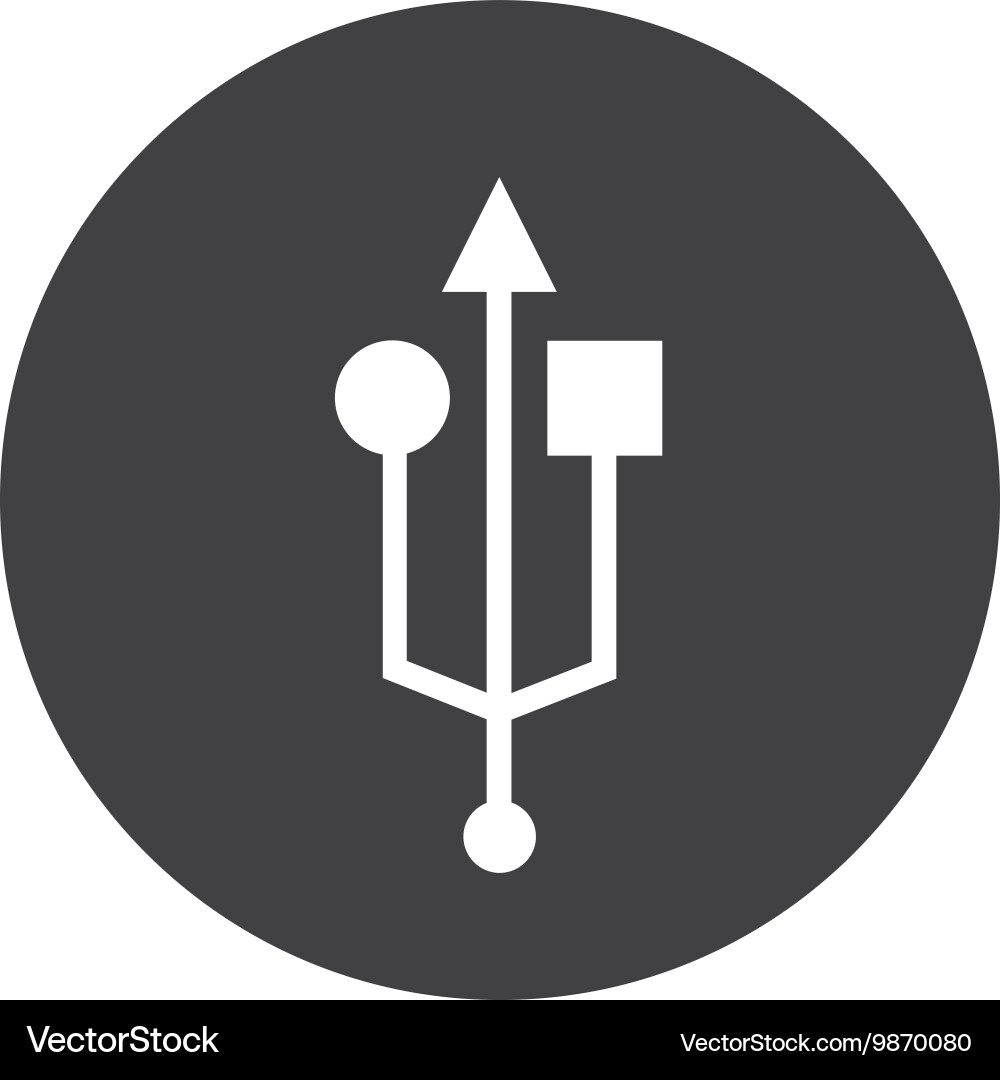 Usb connection plug icon Royalty Free Vector Image