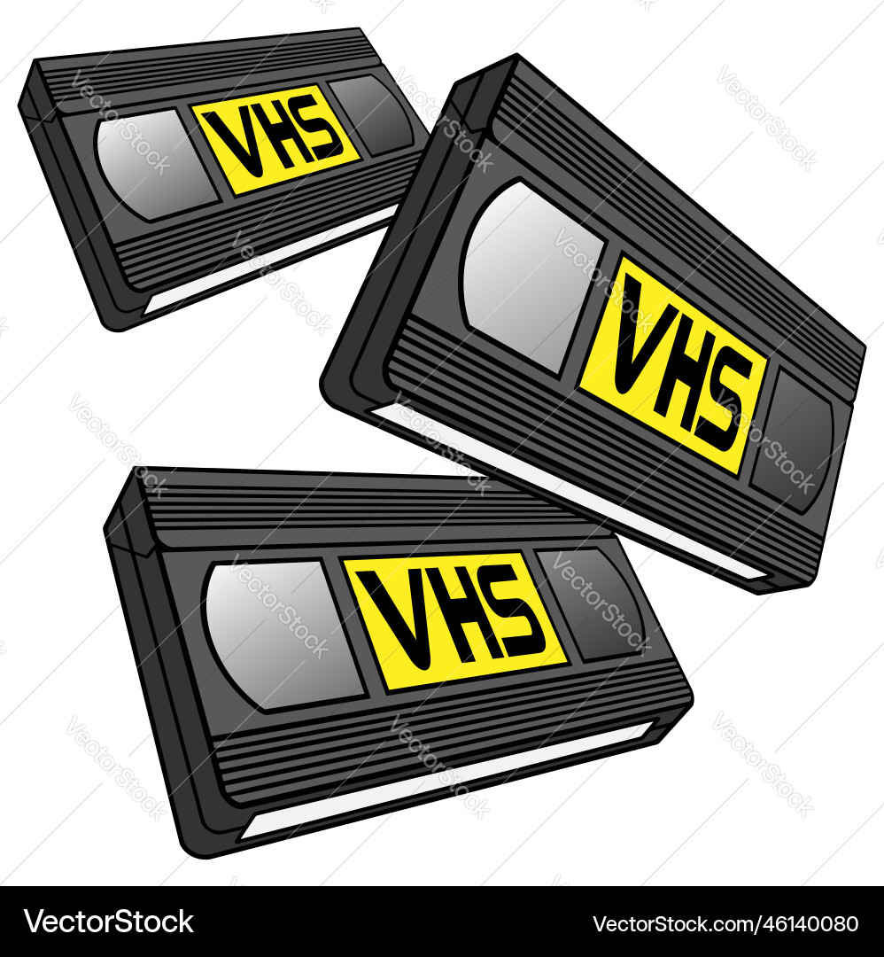 Vhs tapes Royalty Free Vector Image - VectorStock