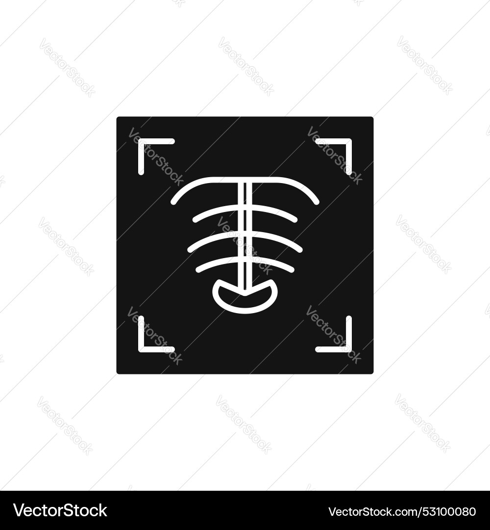 X ray icon isolated on white background Royalty Free Vector