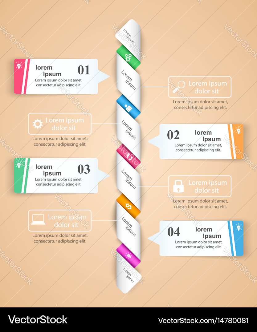 Abstract 3d digital infographic Royalty Free Vector Image