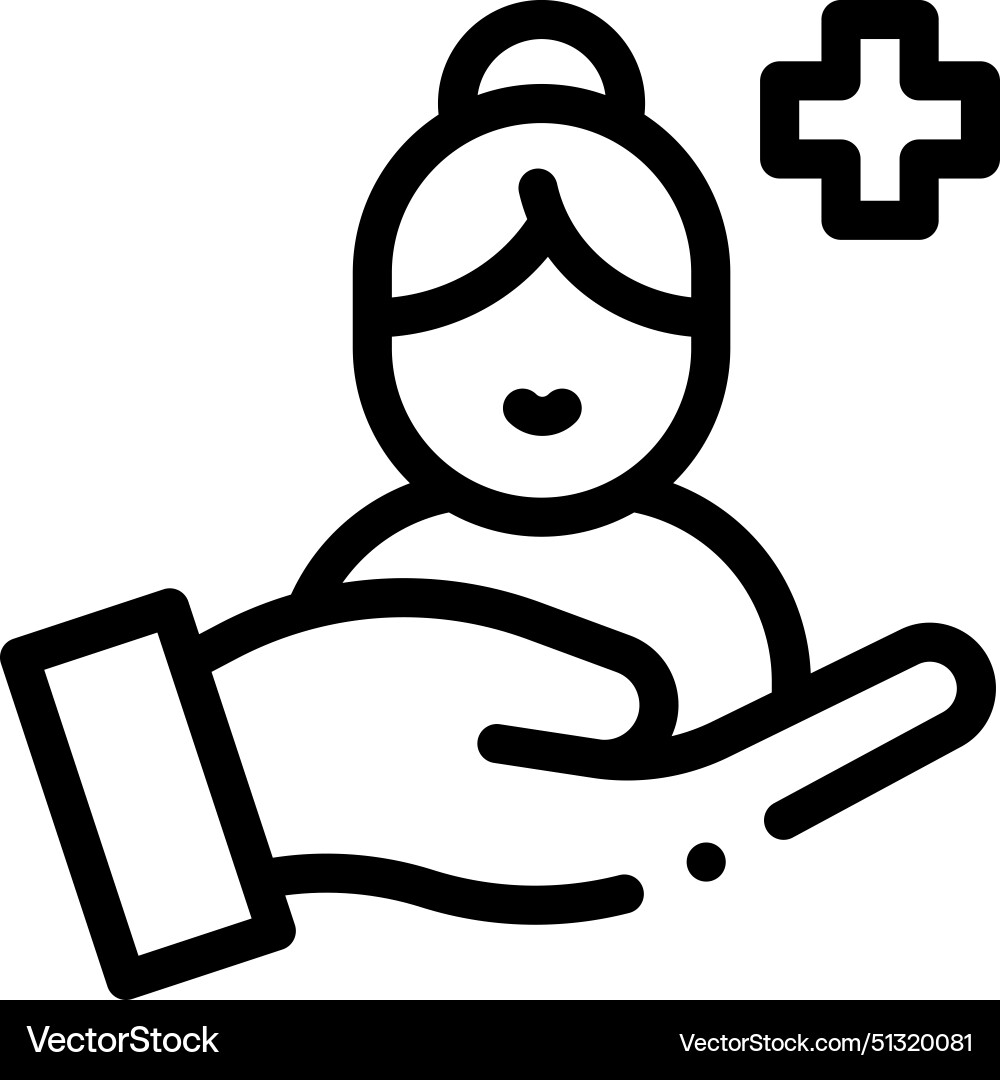 Aid icon thin linear style design isolated Vector Image