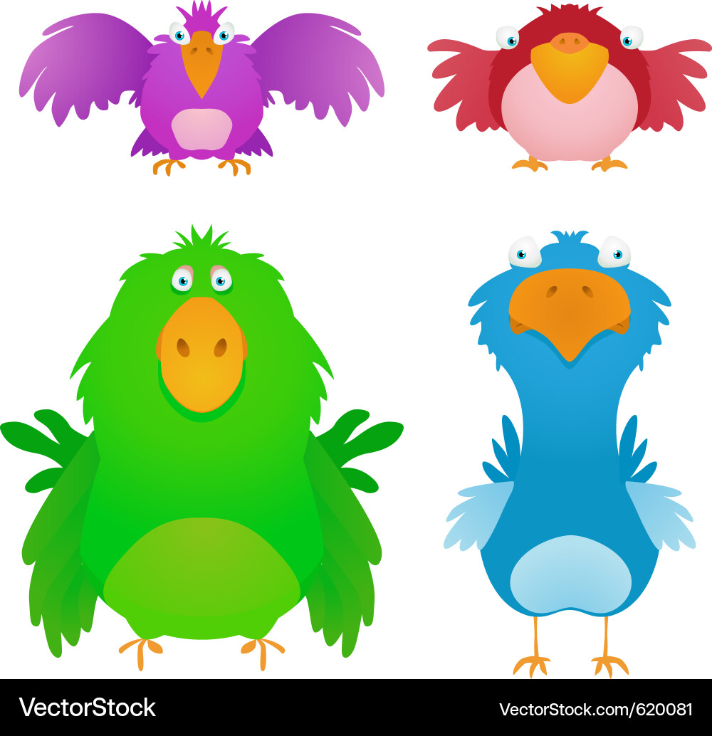 Cartoon birds Royalty Free Vector Image - VectorStock