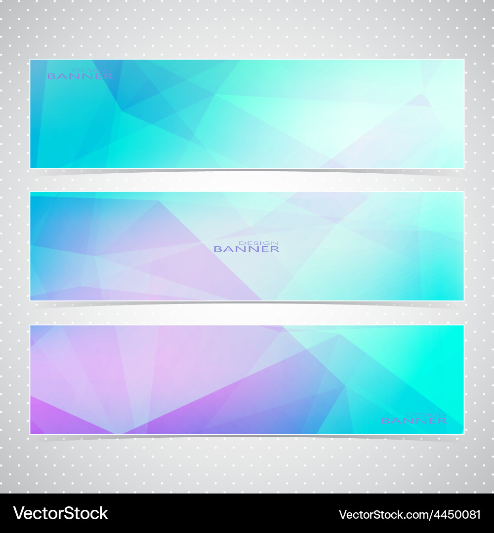 Colorful horizontal set of banners Royalty Free Vector Image