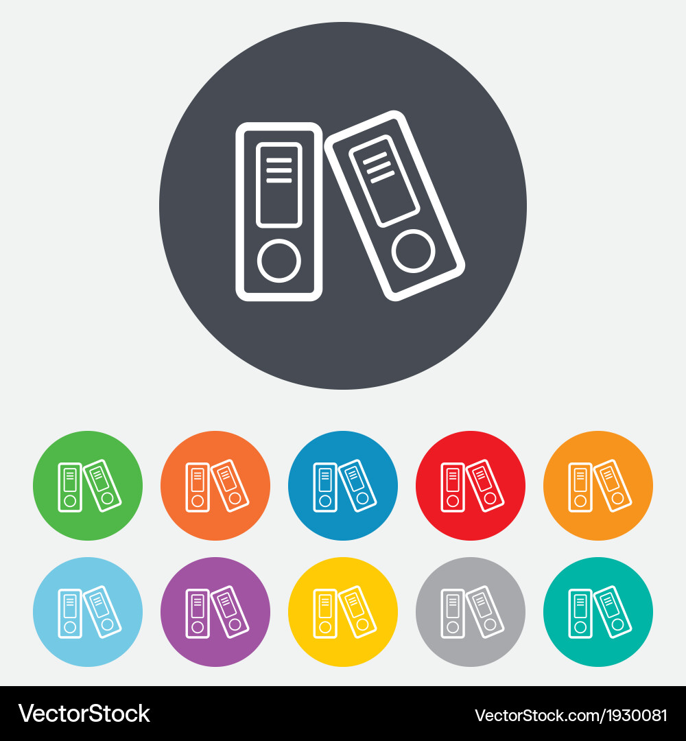 Document folder sign accounting binder symbol Vector Image