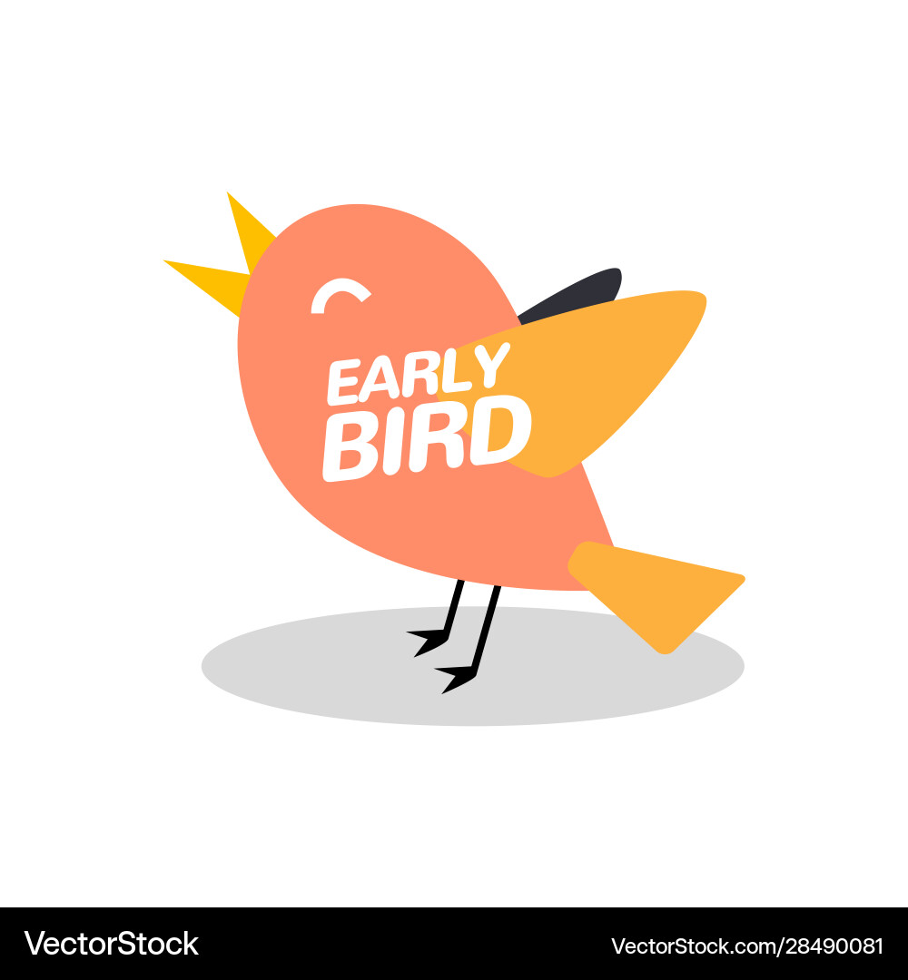 Early Bird Sale Icon Royalty Free Vector Image