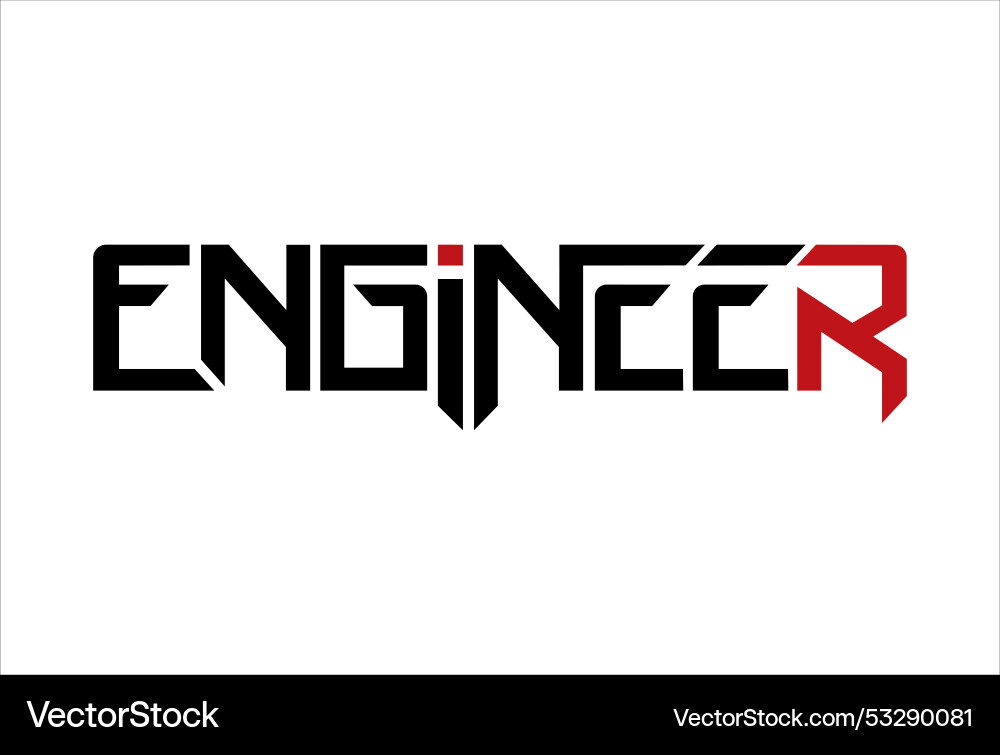 Engineer typography logo icon design Royalty Free Vector