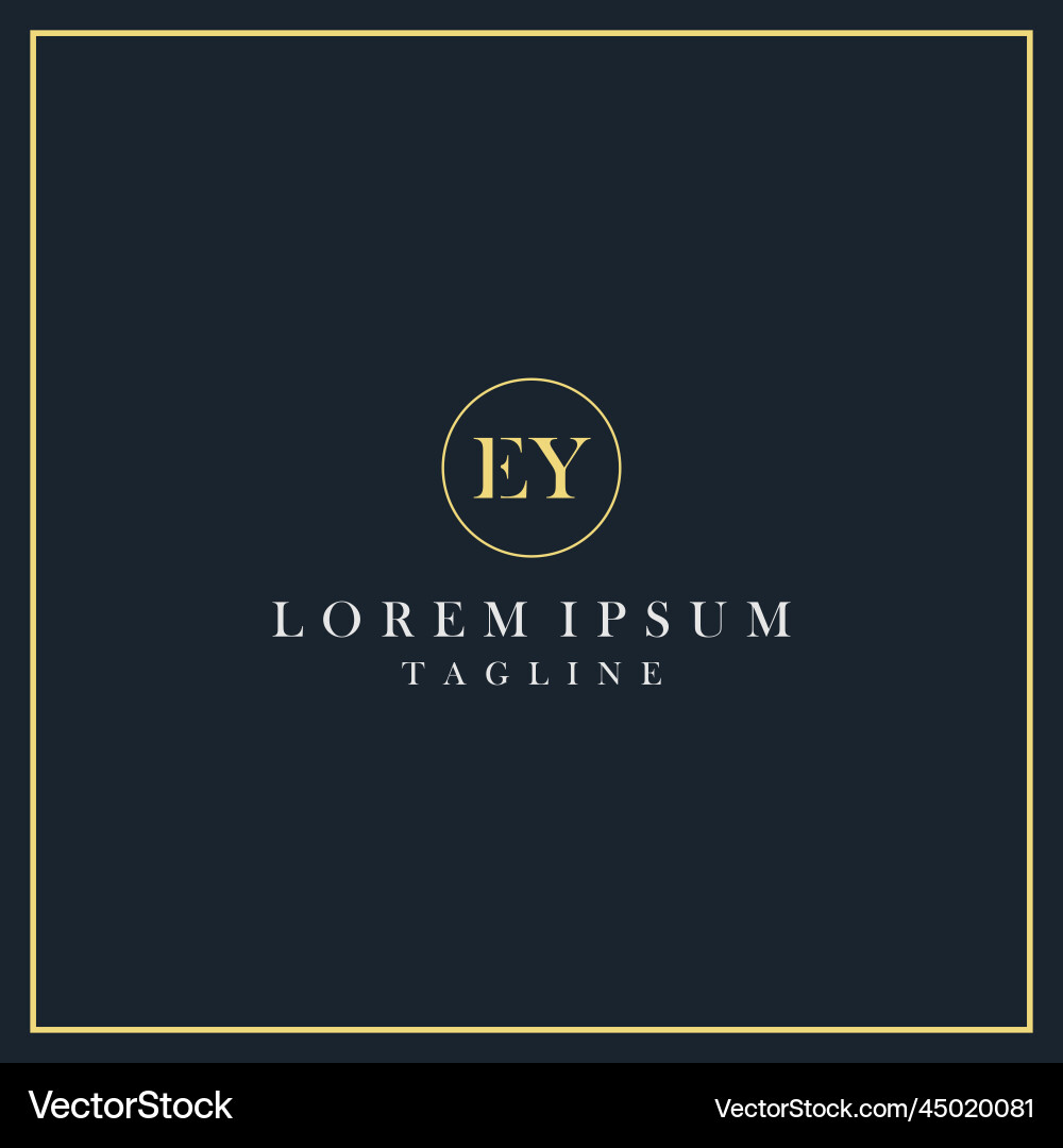 Ey circle logo Royalty Free Vector Image - VectorStock