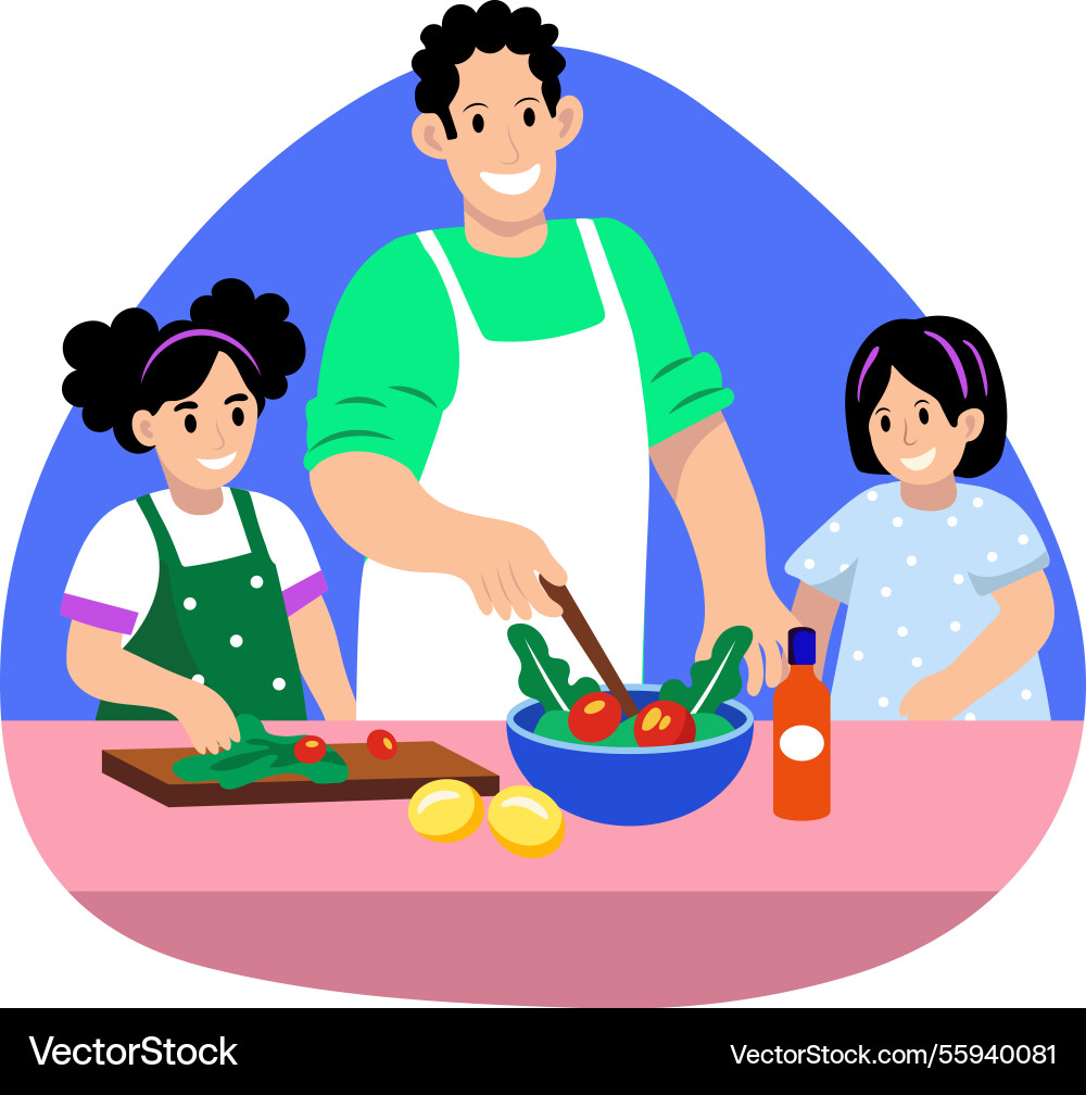 Flat style expert chef Royalty Free Vector Image