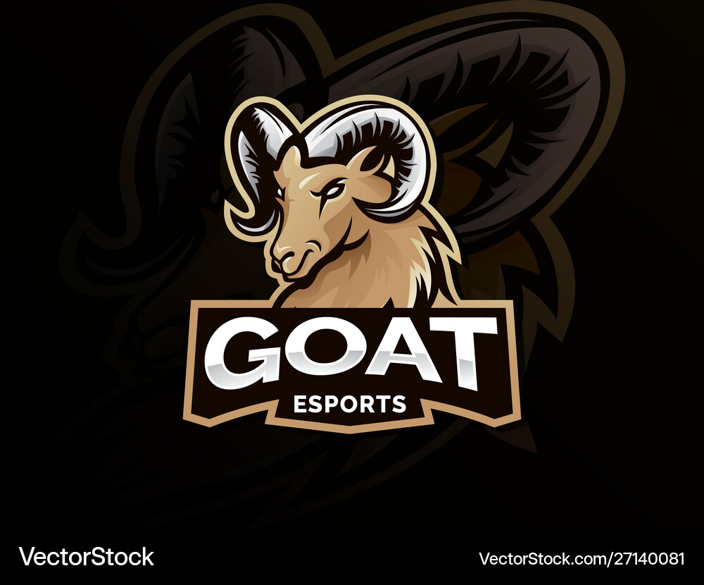 Goat sport logo mascot Royalty Free Vector Image
