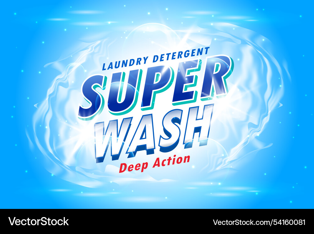 Laundry detergent packaging concept for super Vector Image