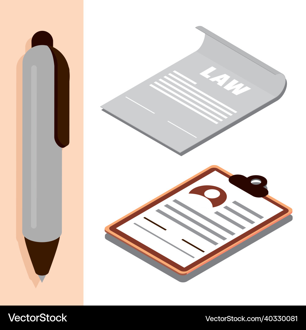 Law icon set Royalty Free Vector Image - VectorStock