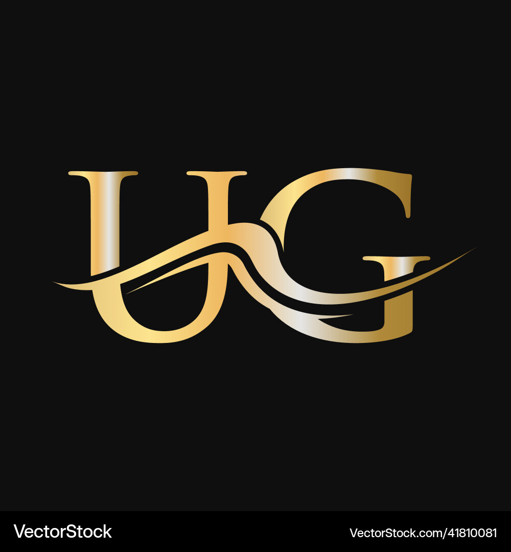 Letter ug logo design initial logotype Royalty Free Vector