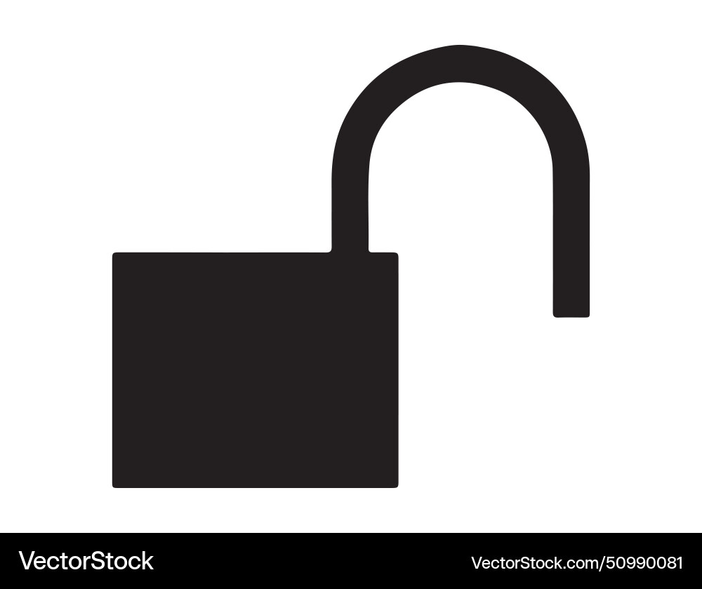 Lock silhouette art Royalty Free Vector Image - VectorStock