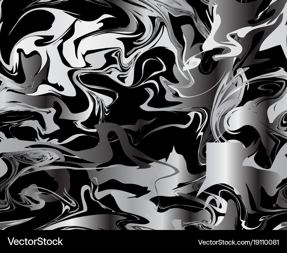 Marble silver texture seamless pattern Royalty Free Vector