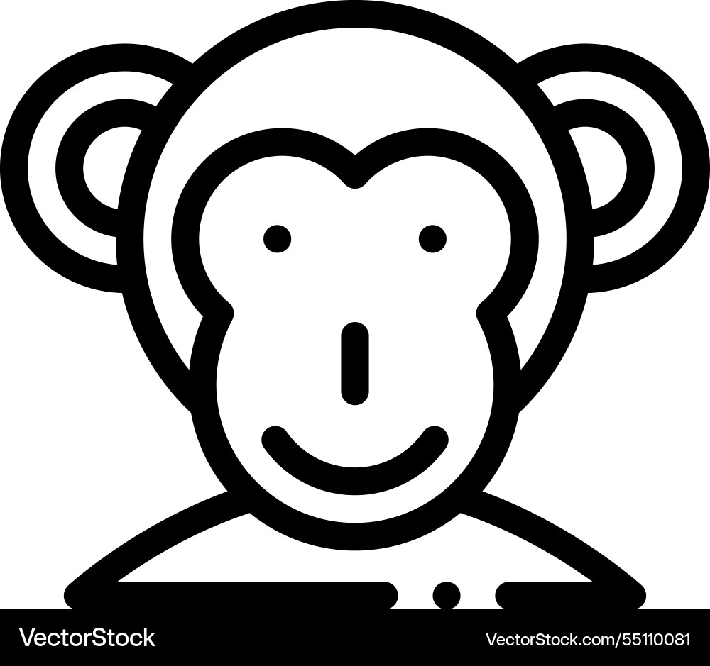 Monocle icon thin linear style design isolated Vector Image