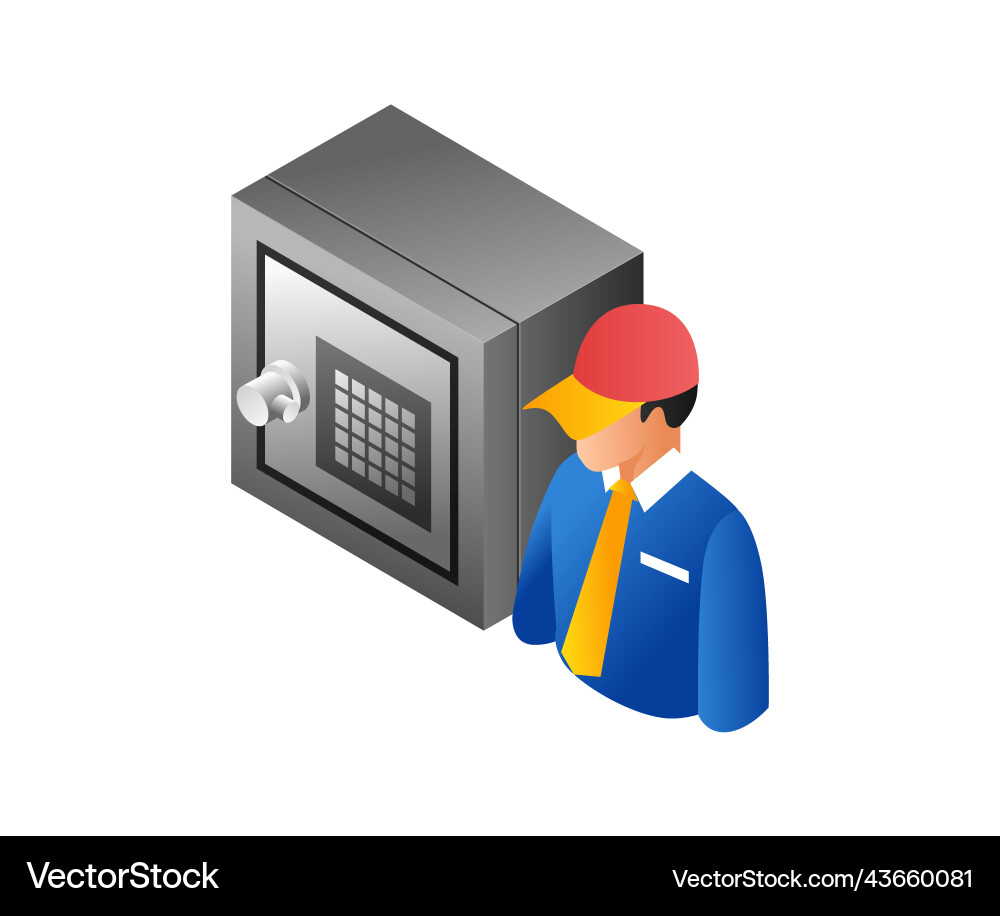 Safe guard man Royalty Free Vector Image - VectorStock