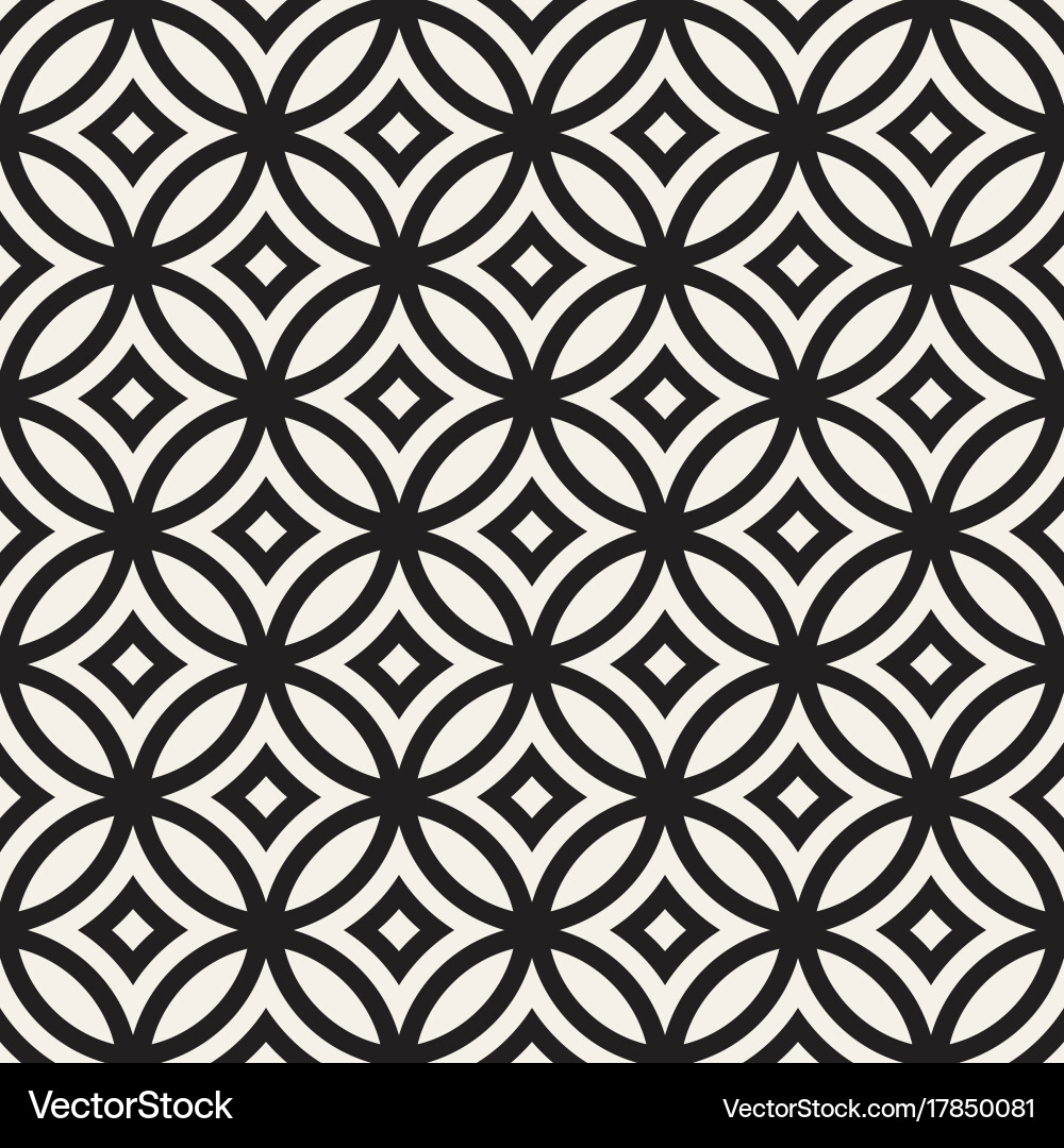Seamless geometric rounded lines pattern Vector Image