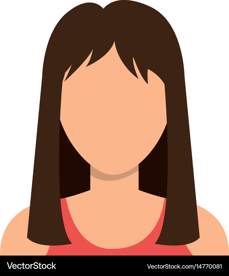 Young woman profile Royalty Free Vector Image - VectorStock