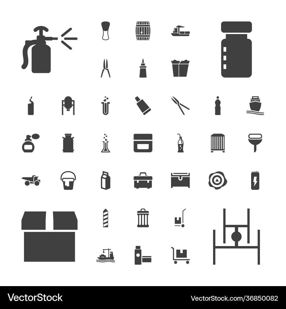 37 container icons Royalty Free Vector Image - VectorStock