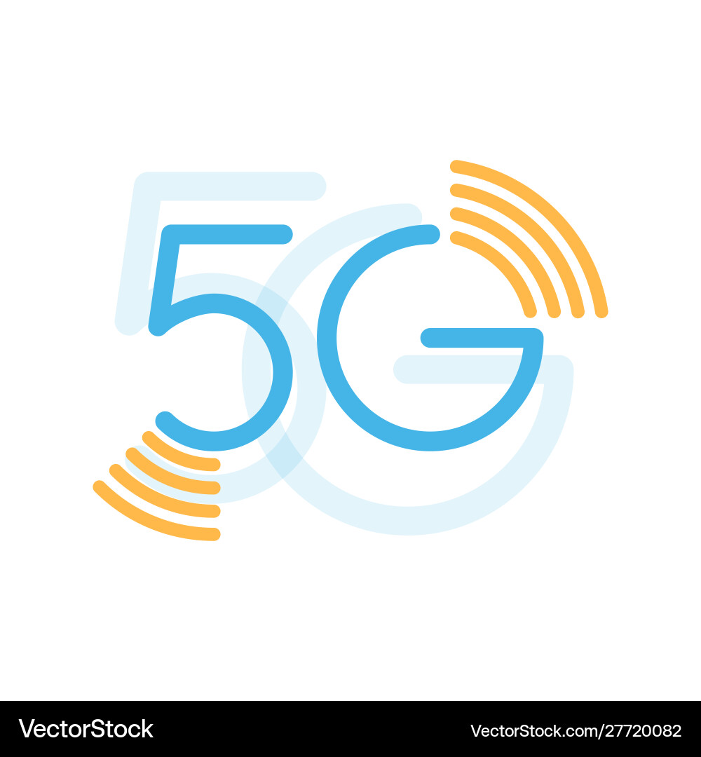5g Logo Zeichenvorlage Lizenzfreies Vektorbild