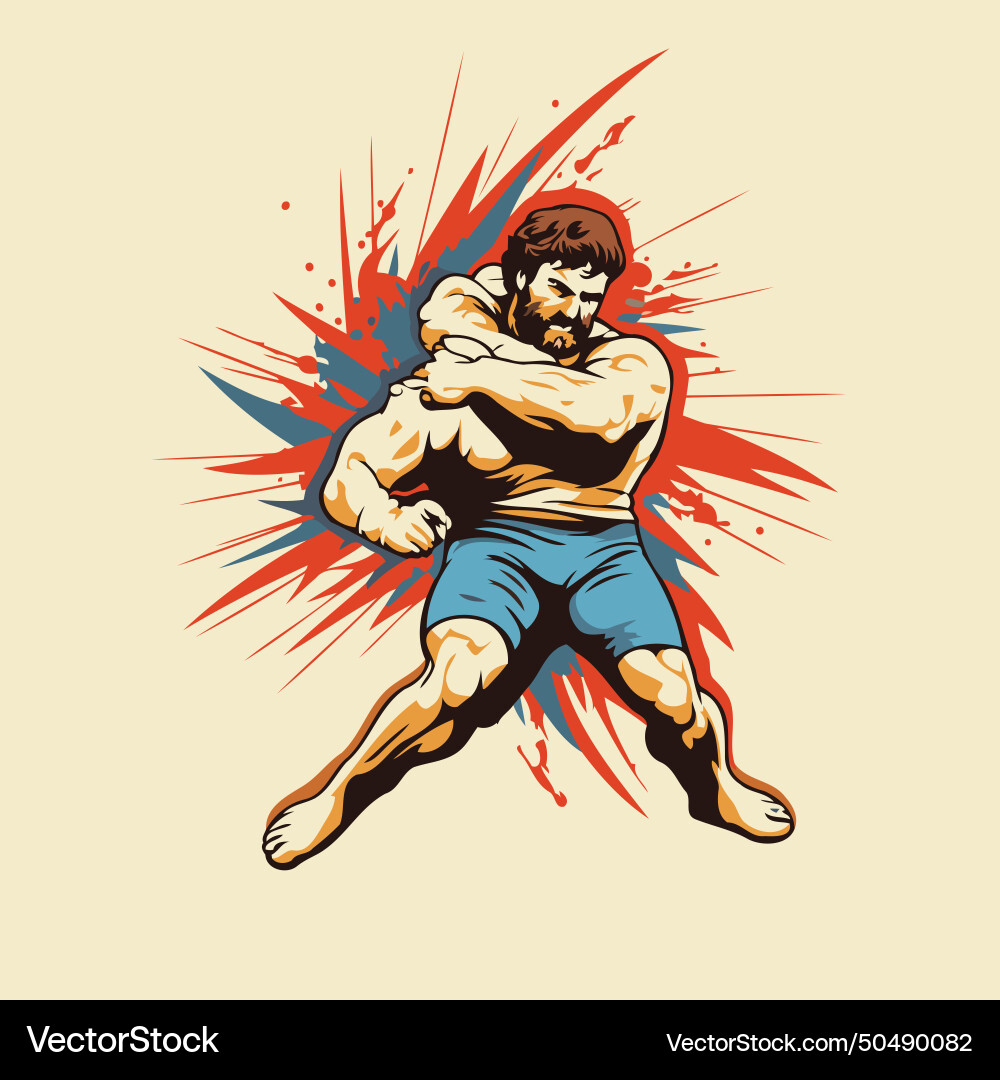Athletic man of a muscular Royalty Free Vector Image