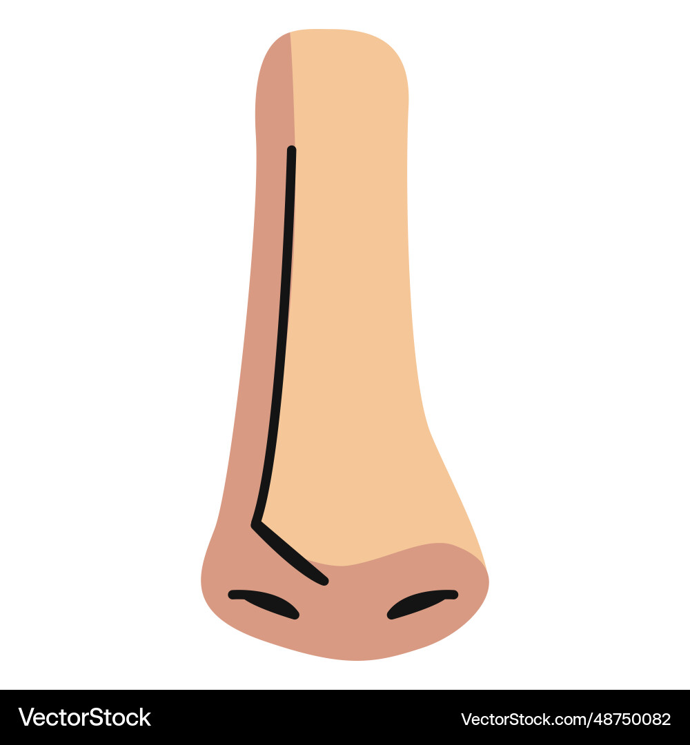 Niedliche Nase Farbe Schlag Lizenzfreies Vektorbild