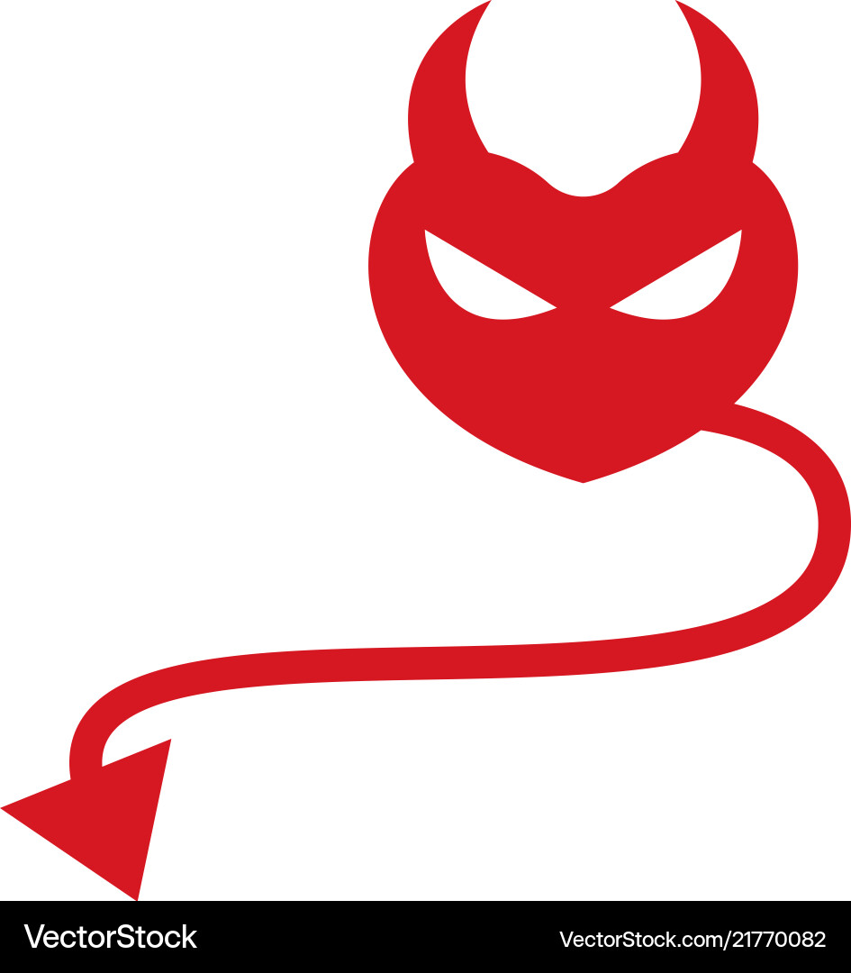 Devil logo red icon template Royalty Free Vector Image