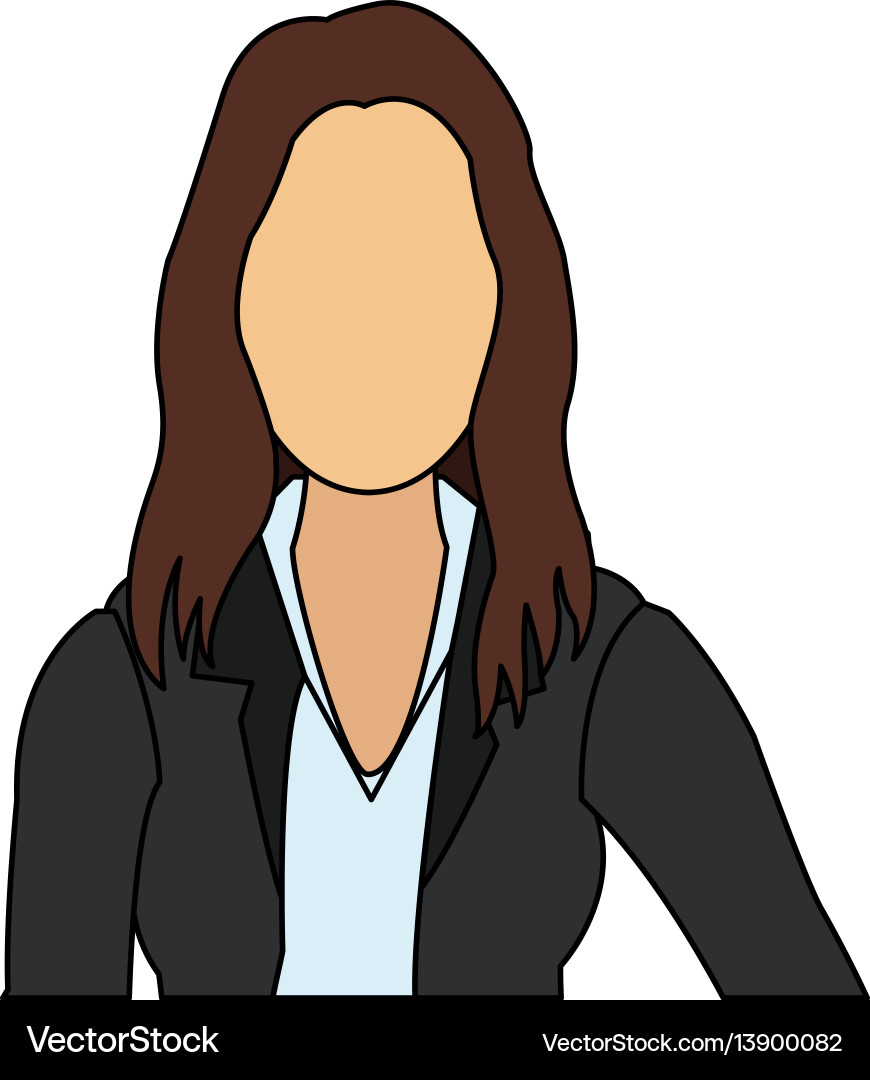 Faceless business woman icon image Royalty Free Vector Image