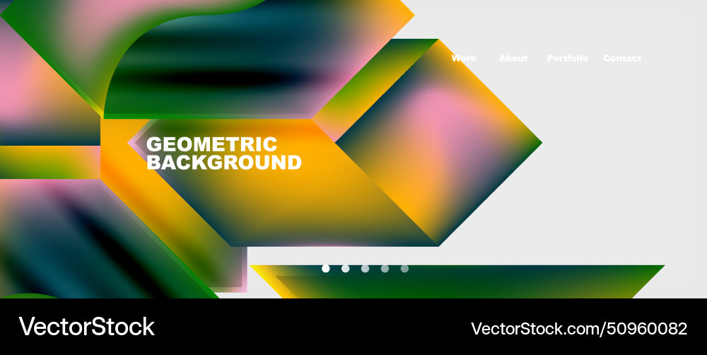 Glassmorphism geometric abstract background Vector Image