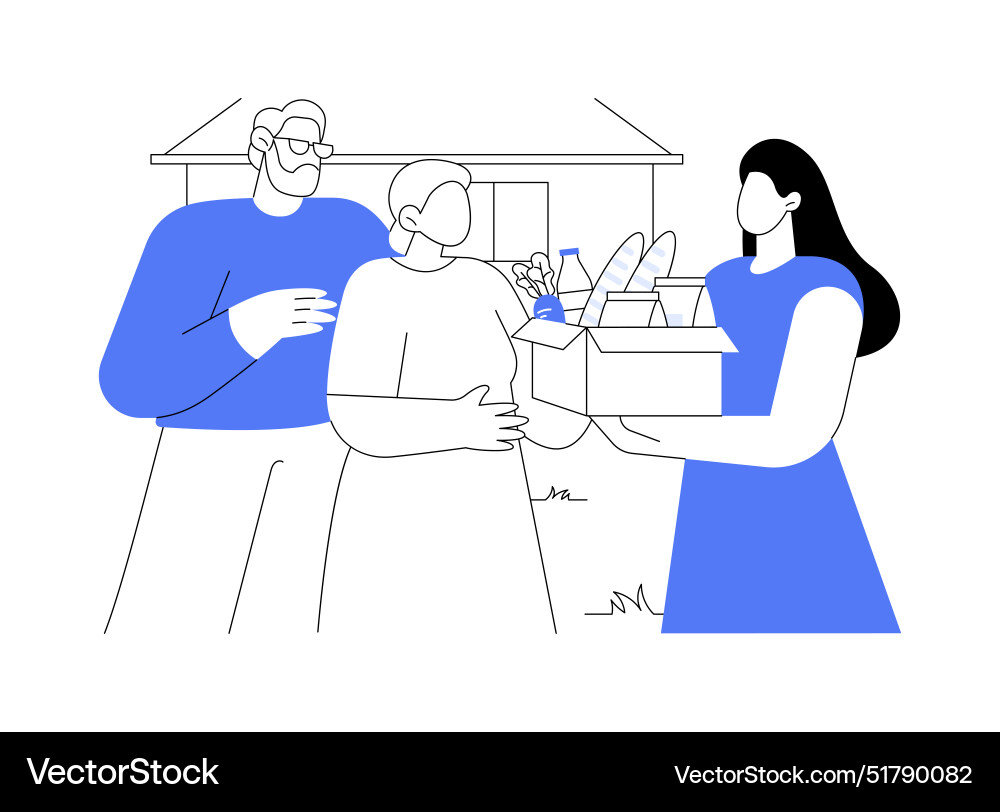 Helping older generation isolated cartoon Vector Image