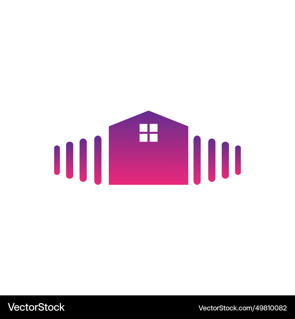 House music studio logo design Royalty Free Vector Image