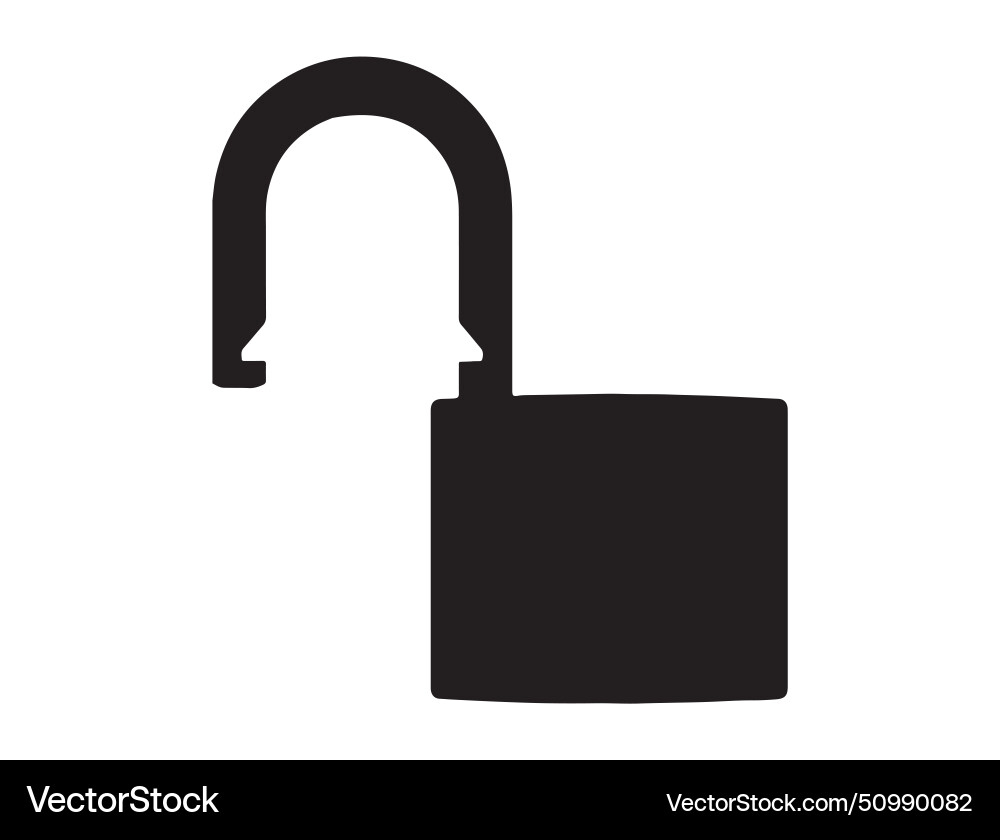 Lock silhouette art Royalty Free Vector Image - VectorStock