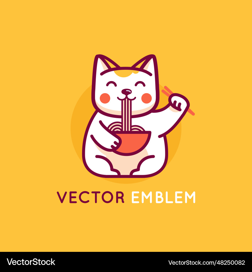 Logo design template in cartoon flat linear style Vector Image