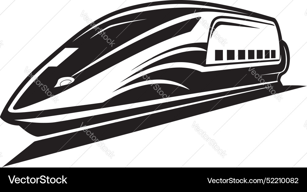 Turbo thrust iconic black logo with high speed Vector Image