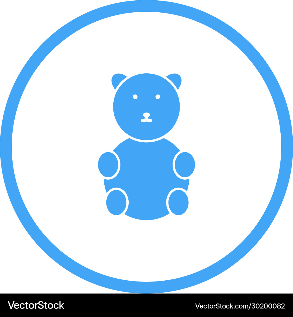 Unique bear glyph icon Royalty Free Vector Image