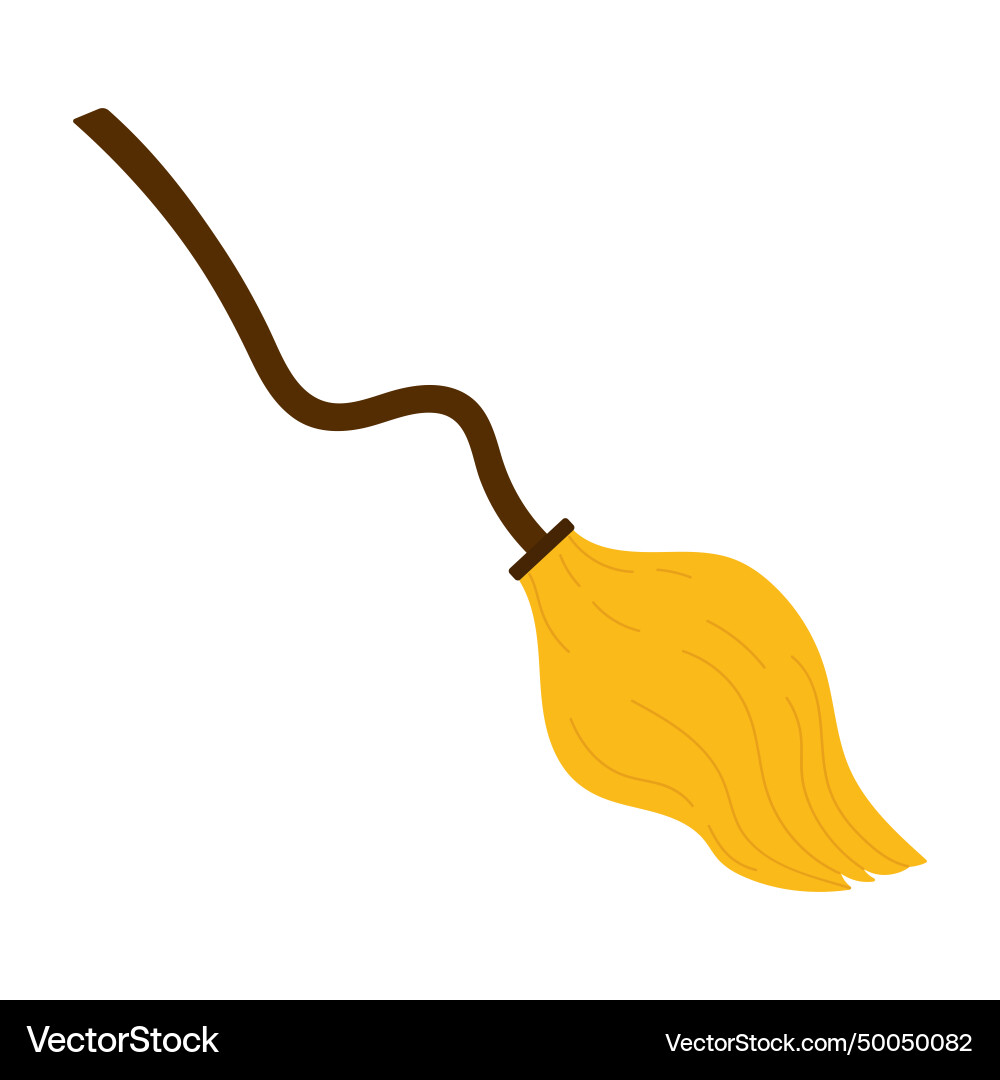 Witch flying broom Royalty Free Vector Image - VectorStock